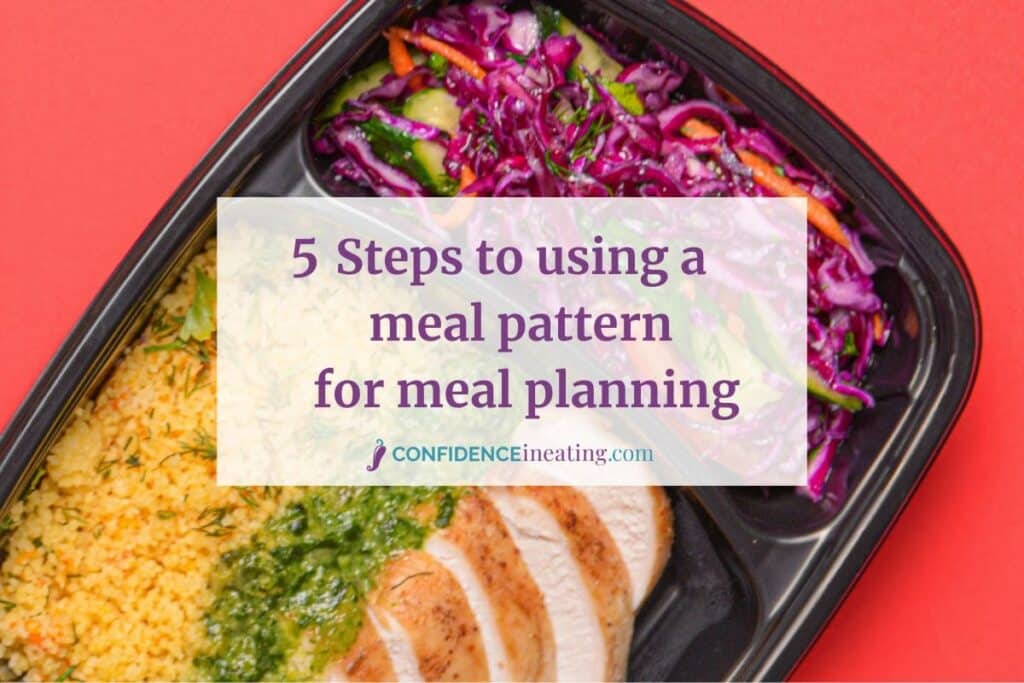Plan meals for a week using a meal pattern