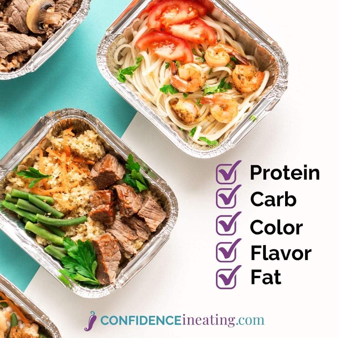 Plan meals for a week using a meal pattern