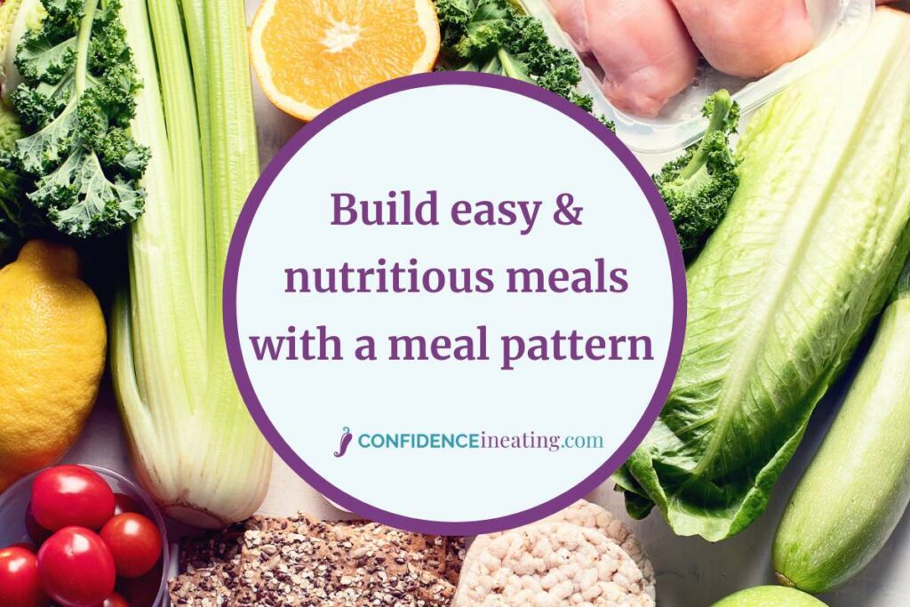 Plan meals for a week using a meal pattern